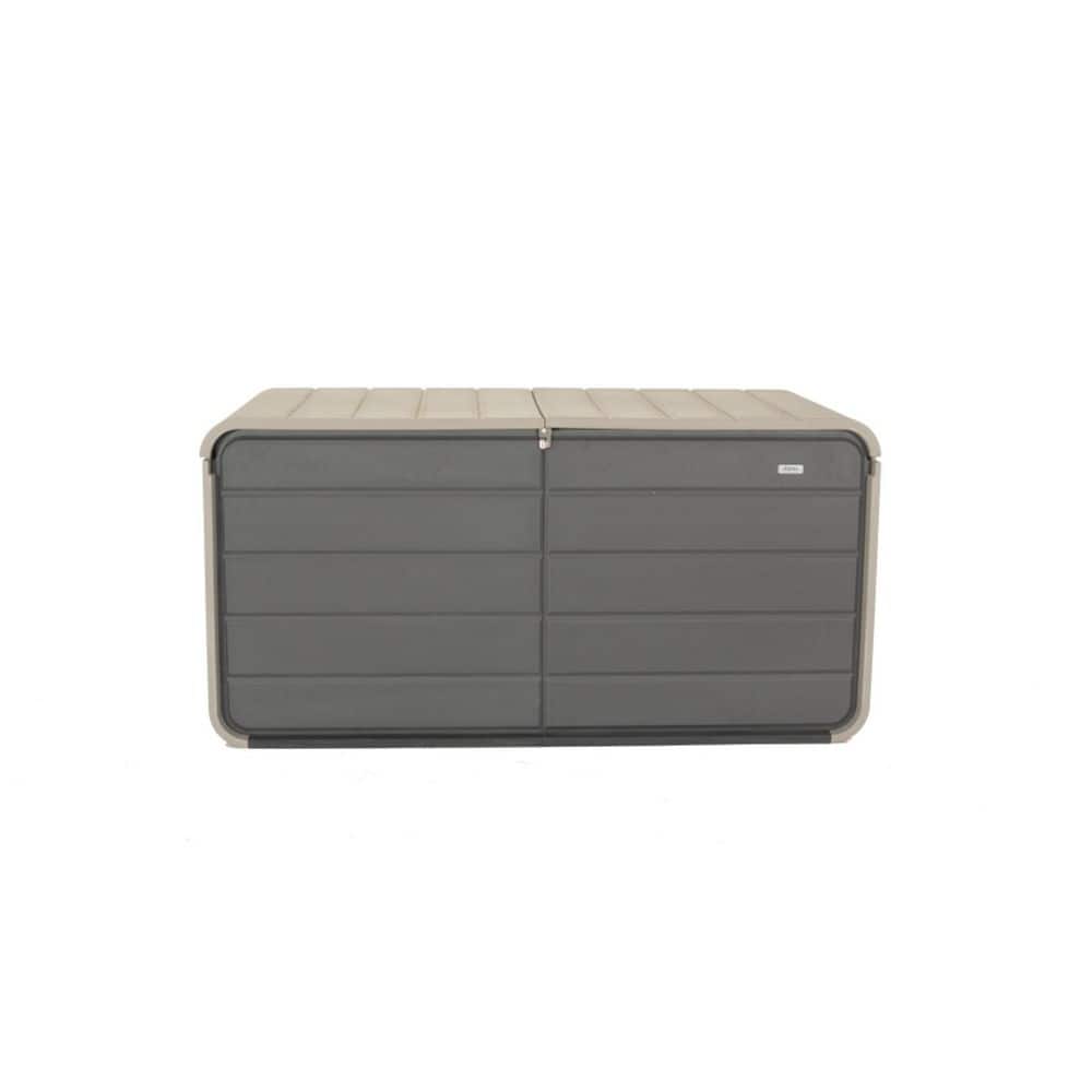 Gray, 200 Gal. Plastic Deck Box JX-WP353180 - The Home Depot