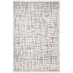 SAFAVIEH Adirondack Silver/Ivory 4 ft. x 6 ft. Abstract Area Rug ADR103B-4