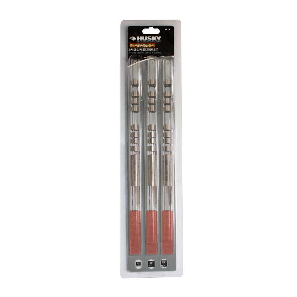 Husky Home Tool Kit Clip Rail Set (3-Piece) 91007 - The Home Depot