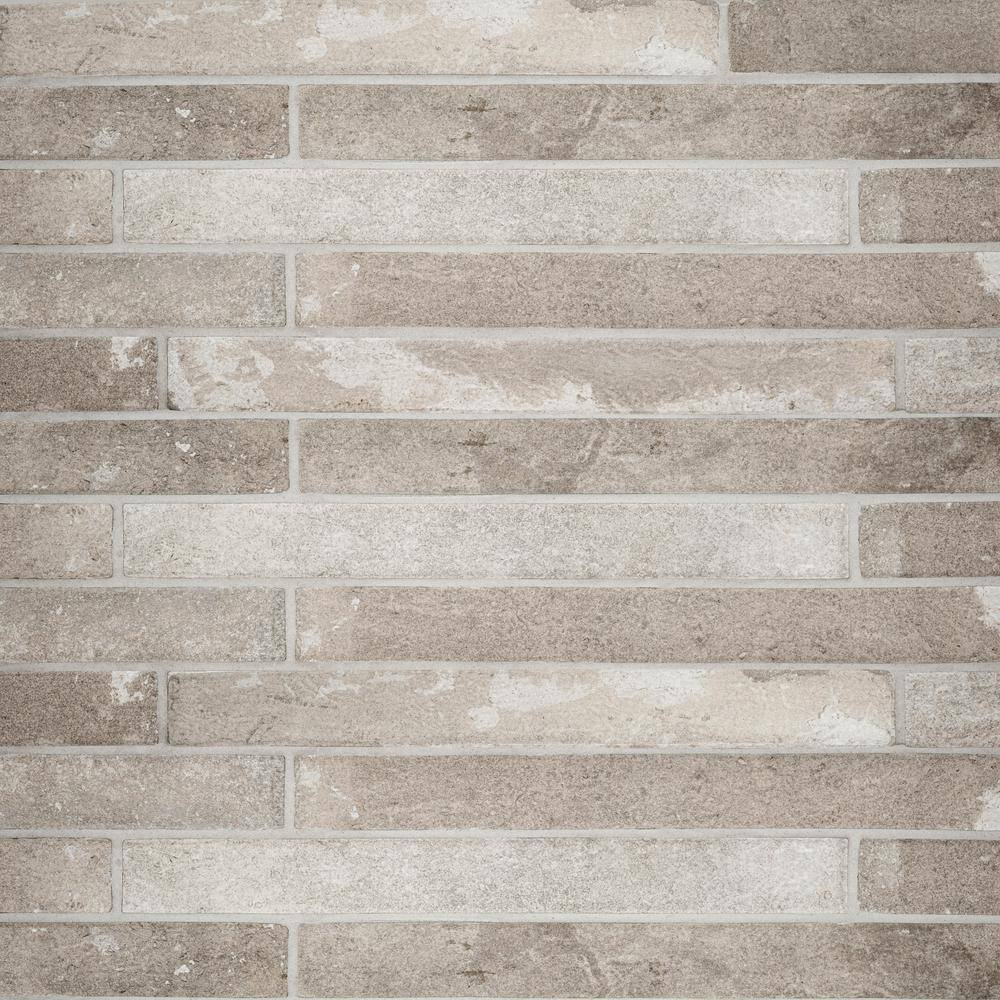 MSI Capella Ivory Brick 2 in. x 18 in. Matte Porcelain Floor and Wall ...