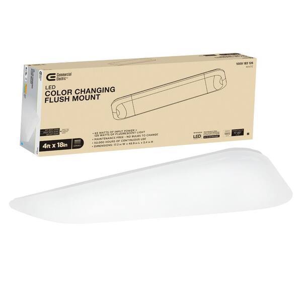 Reviews for Commercial Electric 48 in. x 18 in. Low Profile LED Flush ...