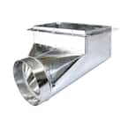 Master Flow 8 in. x 4 in. x 4 in. 90 Degree Register Box with Flange ...