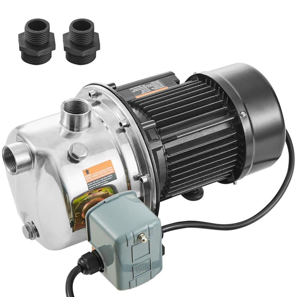 SKYSHALO 1HP SUS304 Stainless Steel Shallow Well Jet Pump 115-Volt 18.5 ...