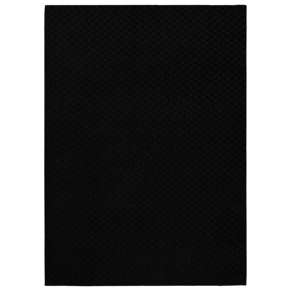 Garland Rug Medallion Black 12 ft. x 15 ft. Geometric Area Rug ...