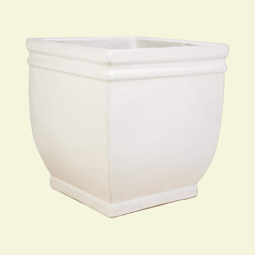 20 in. White Ceramic Charleston Square GGC-9185C-W - The Home Depot