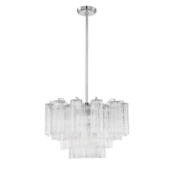 Crystorama Addis 9-Light Polished Chrome Chandelier ADD-308-CH-CL - The ...