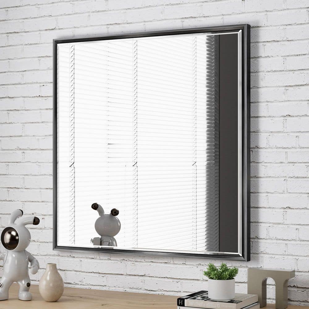 QueenFun OnaBella 36 in. W x 36 in. H Rectangular Aluminum Thin Framed ...