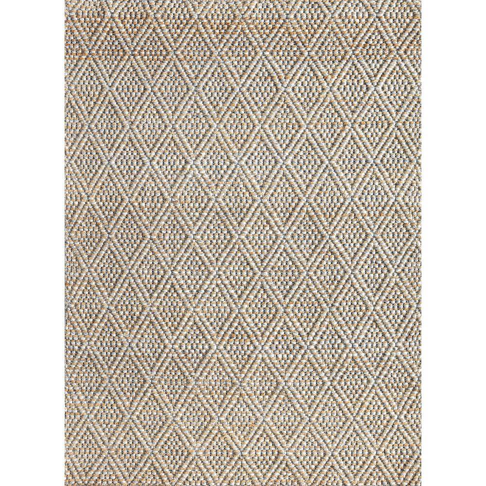 Rugs America Double Diamond Textured Farmhouse Cream 5 ft. x 7 ft. Area ...
