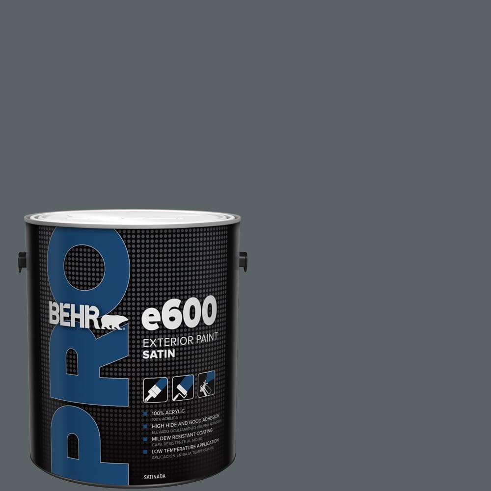 BEHR PRO 1 gal. #HDC-AC-25 Blue Metal Satin Exterior Paint PR64301 ...
