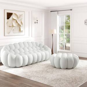 Magic Home (Set of 2) Bubble Couch, 98 in. Green Mesh Fabric Curved ...