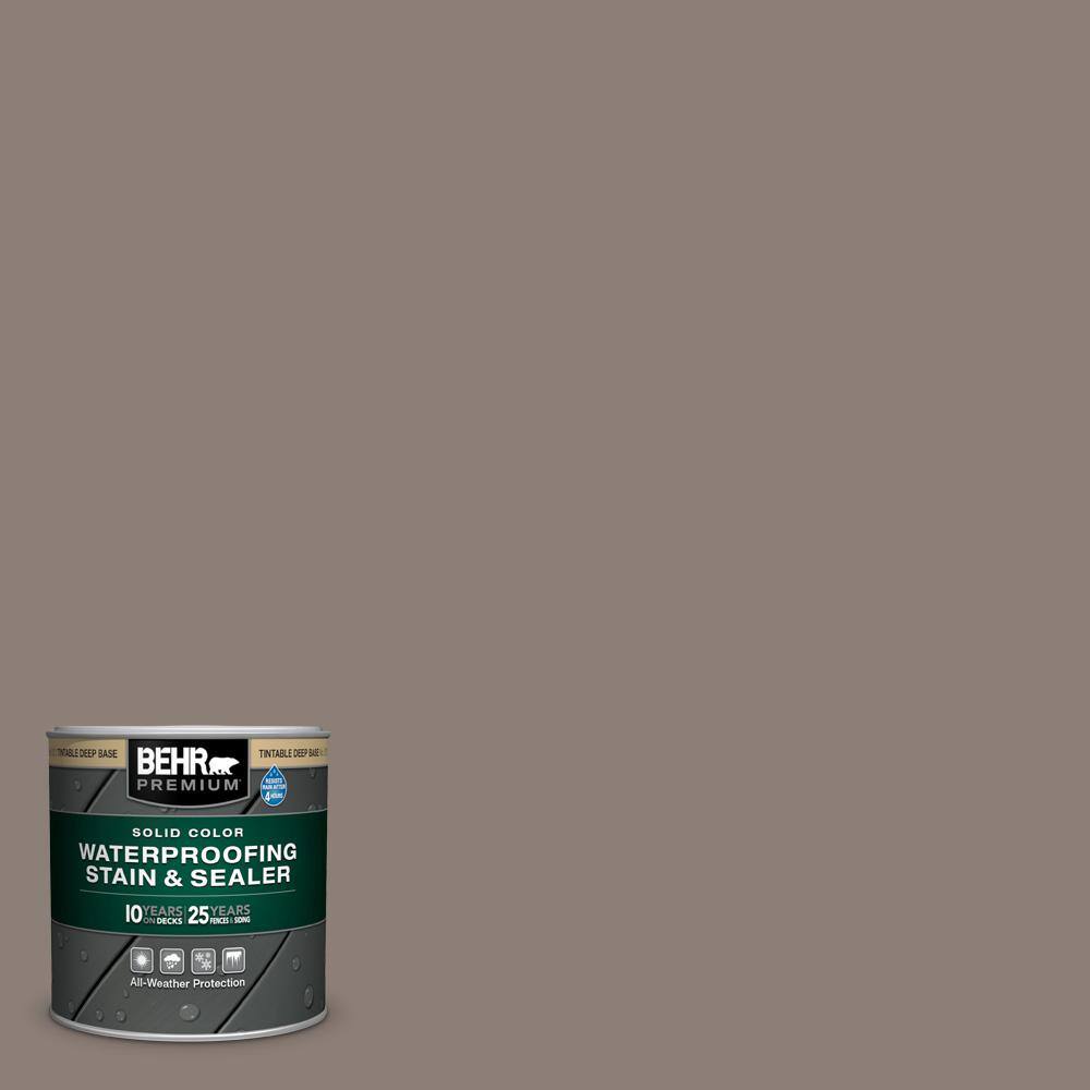 BEHR PREMIUM 8 oz. #HDC-NT-27B Wild Truffle Solid Color Waterproofing ...