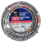 AFC Cable Systems 10/3 x 50 ft. BX/AC-90 Armored Electrical Cable ...