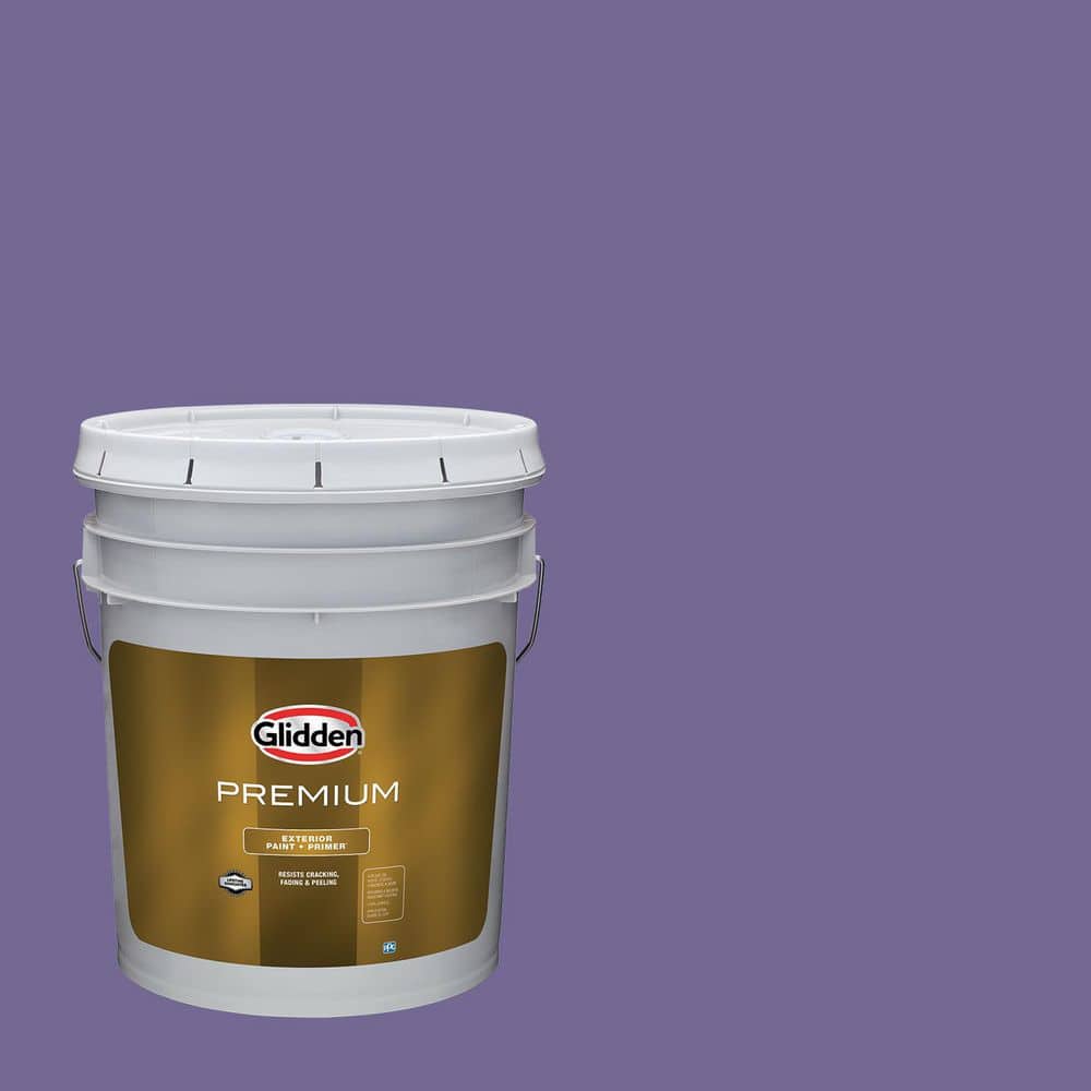 Glidden Premium 5 gal. PPG1175-6 Purple Grapes Satin Exterior Latex ...