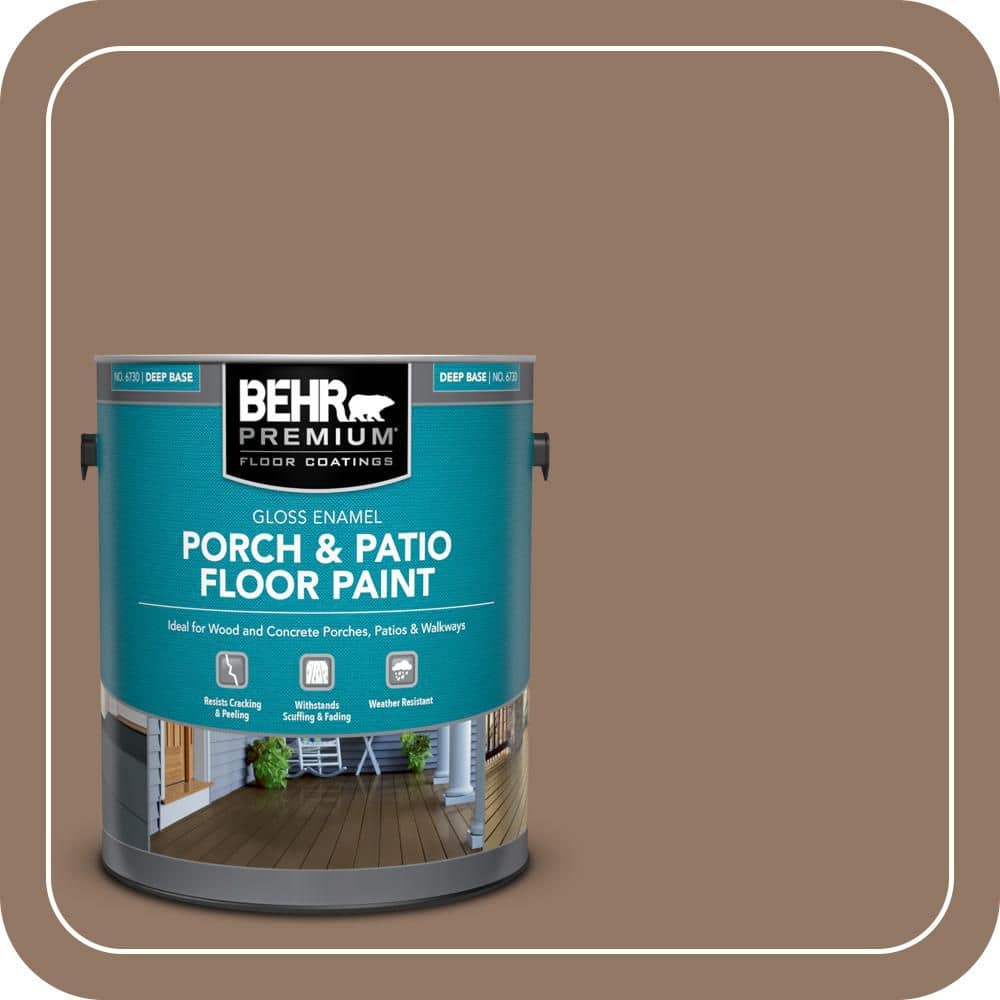 BEHR PREMIUM 1 gal. #SC-147 Castle Gray Gloss Enamel Interior/Exterior ...