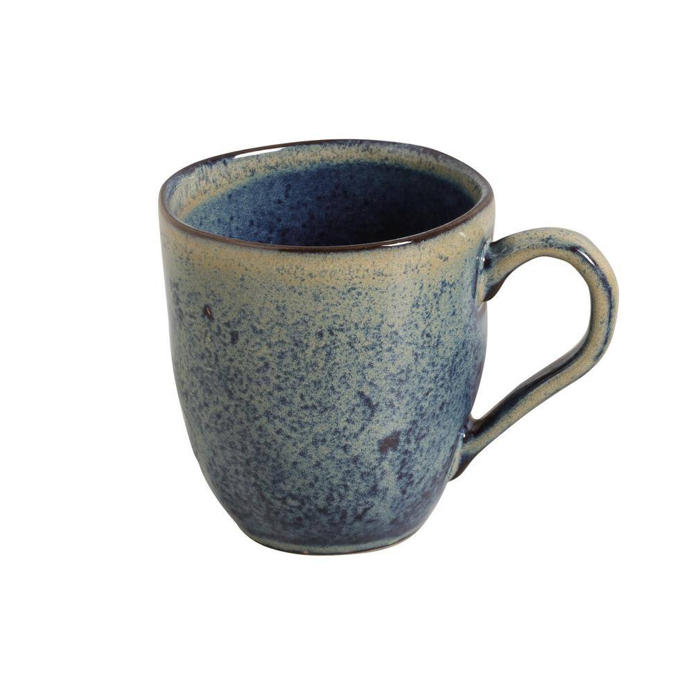 PORTO BRASIL 9.23 oz. Denim Dark Blue Stoneware Organic Mug (Set of 4 ...