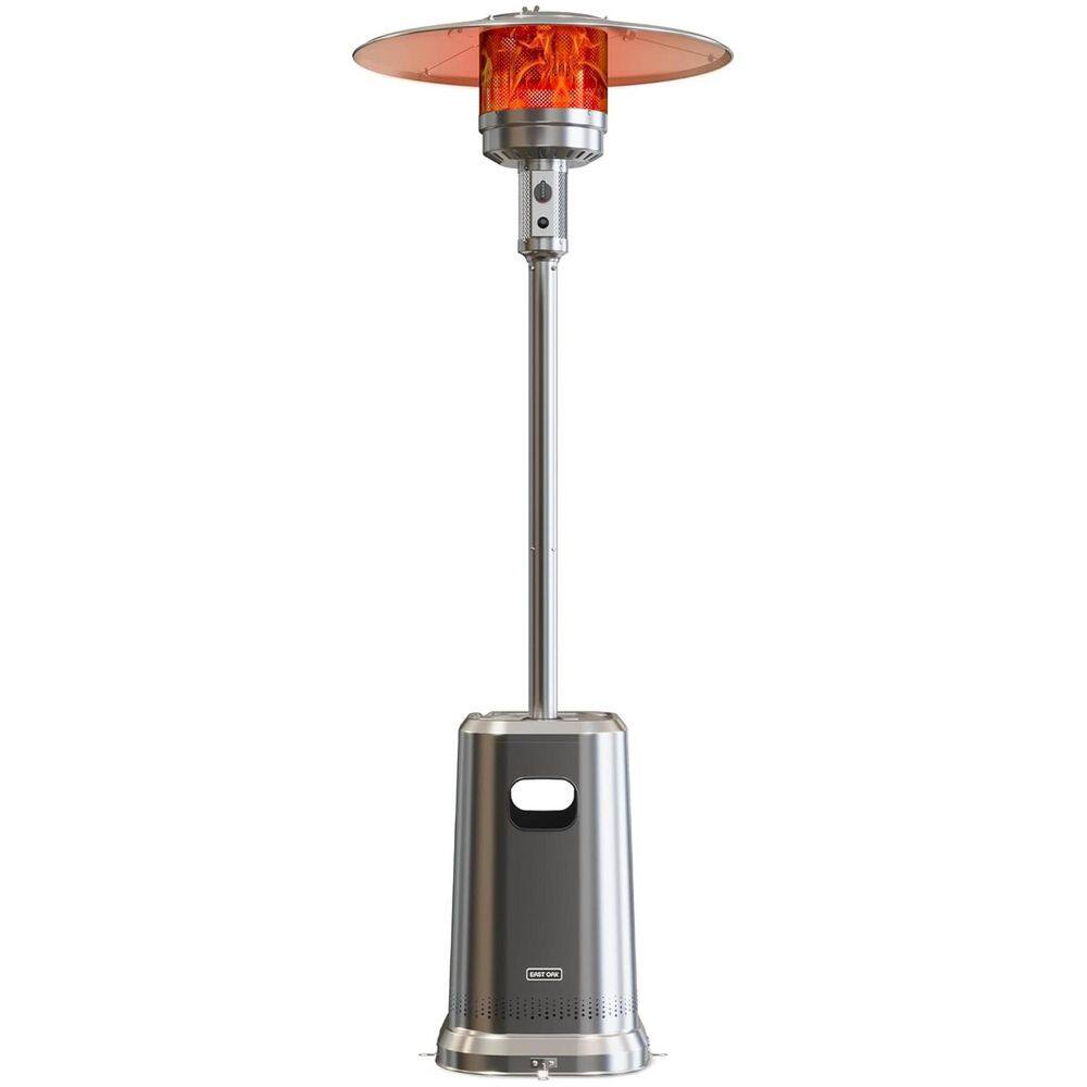 EAST OAK 50,000 BTU Stainless Steel Gas Patio Heater Plus Integrated ...
