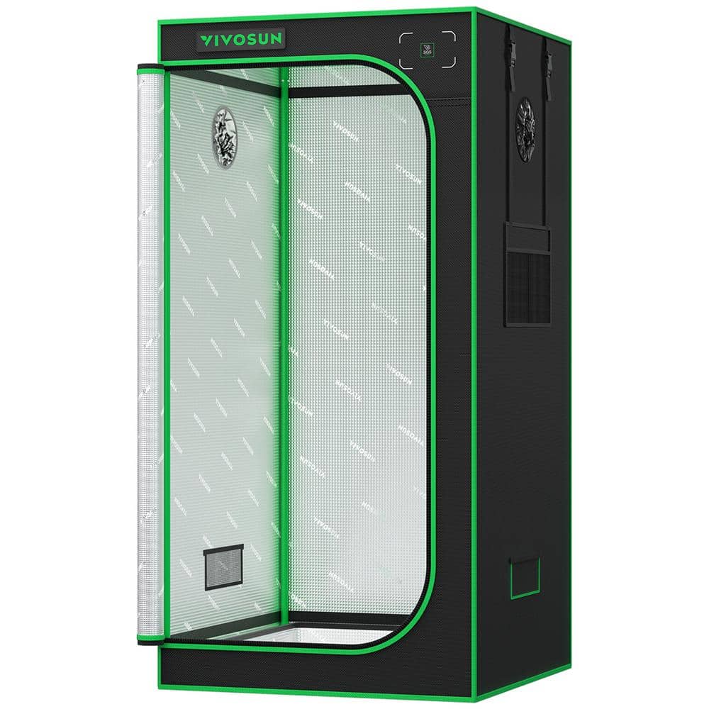 VIVOSUN 2.7 ft. x 2.7 ft. P276 Black Pro Grow Tent with Reflective ...