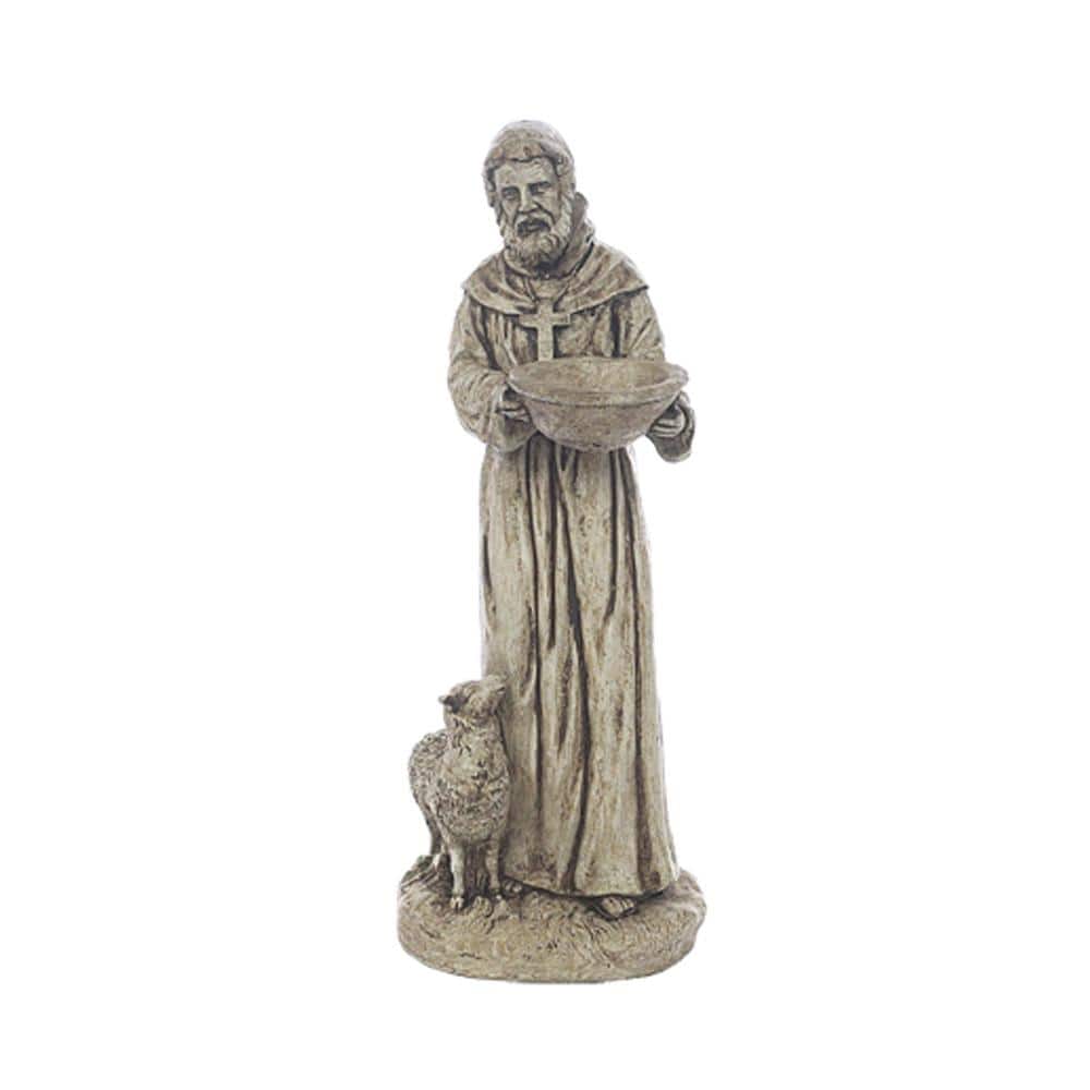 Athens Stonecasting St. Francis with Lamb Concrete Garden Statue 09 ...