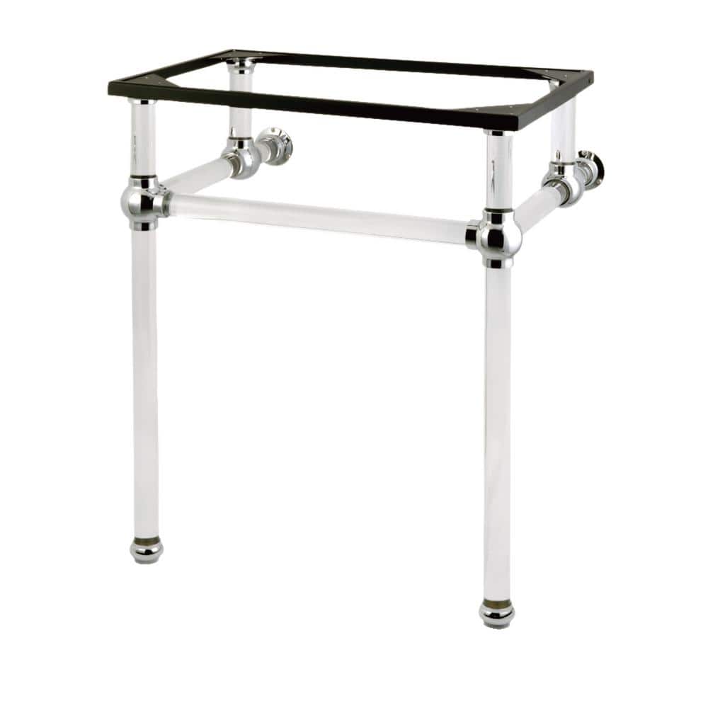 Kingston Brass Templeton Acrylic Console Sink Leg in Polished Chrome ...