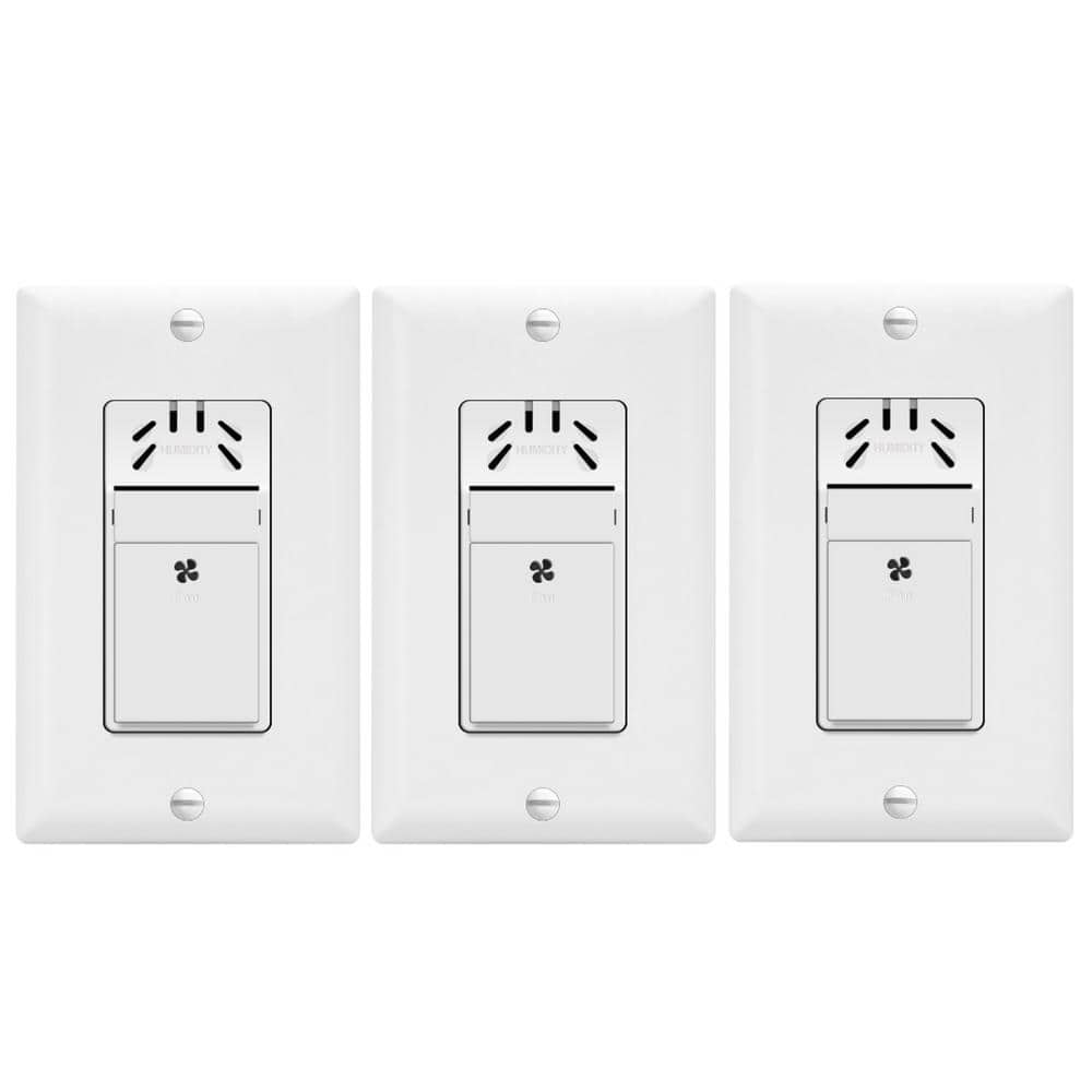 TOPGREENER 3 Amp 3-Speed Humidity Sensor Switch in Bathroom Fan Control ...