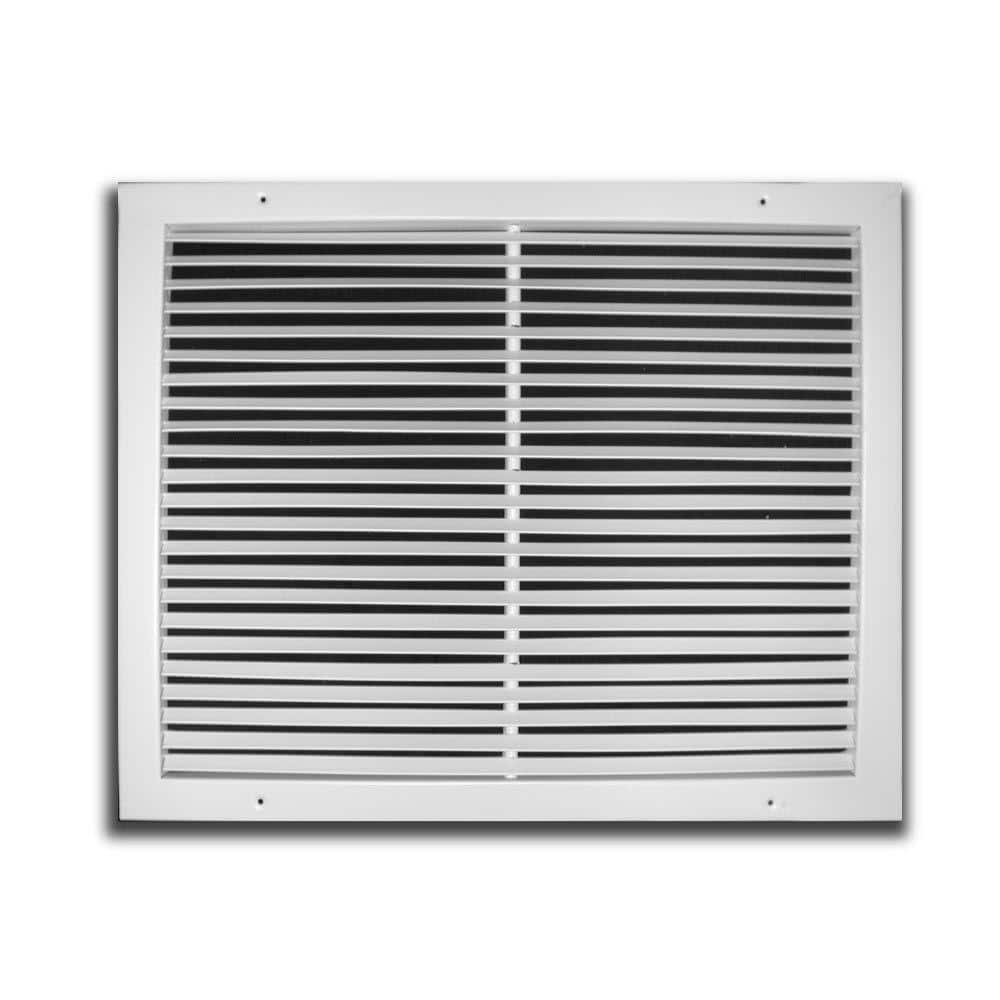 Everbilt 16 in. x 6 in. White Fixed Bar Return Air Grille H27016X06 ...