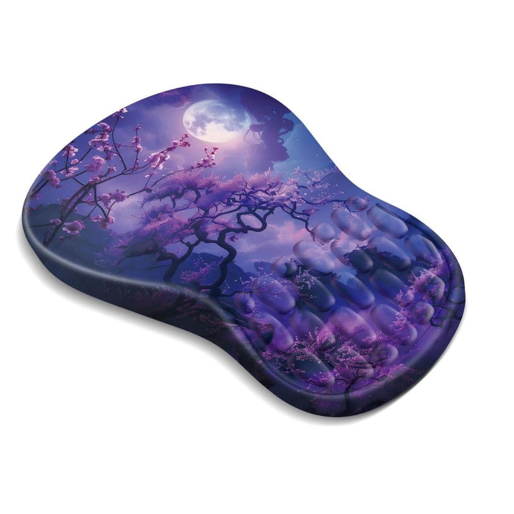 Yichuhaoxi Moonlit Night Purple Mouse Pad with Wrist Rest Support and ...