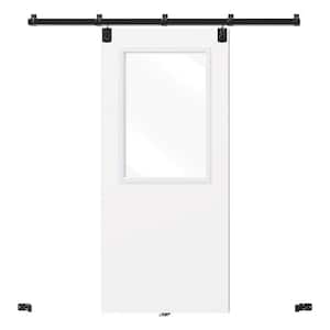 TENONER 72 in. x 80 in. 9 Lite, Clear Glass, White Primed, Composite ...