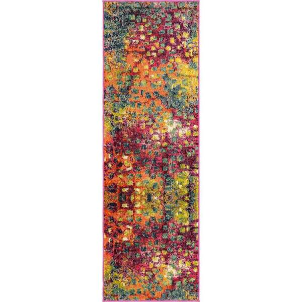 Unique Loom Jardin Ivy Multi 2' 0 x 6' 1 Area Rug 3126075 - The Home Depot