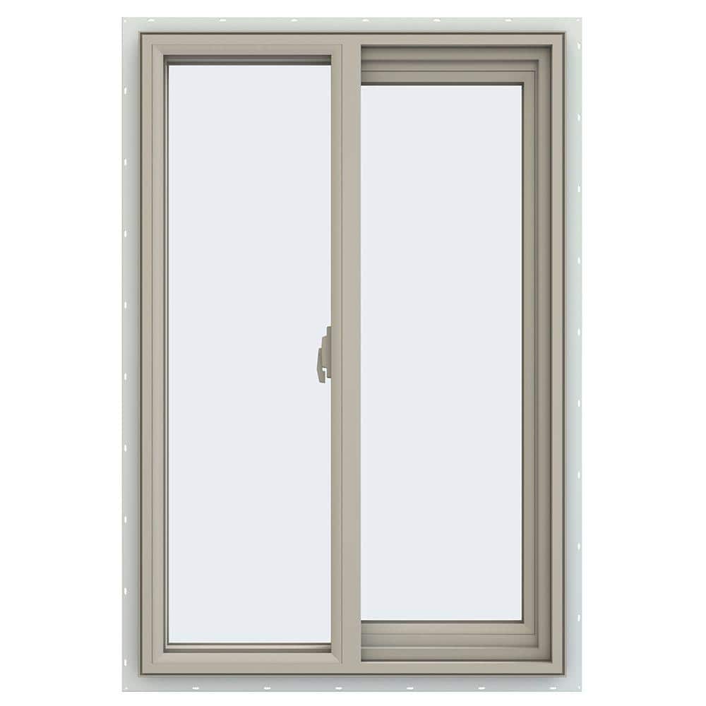 JELD-WEN 23.5 in. x 35.5 in. V-2500 Series Desert Sand Vinyl Right ...