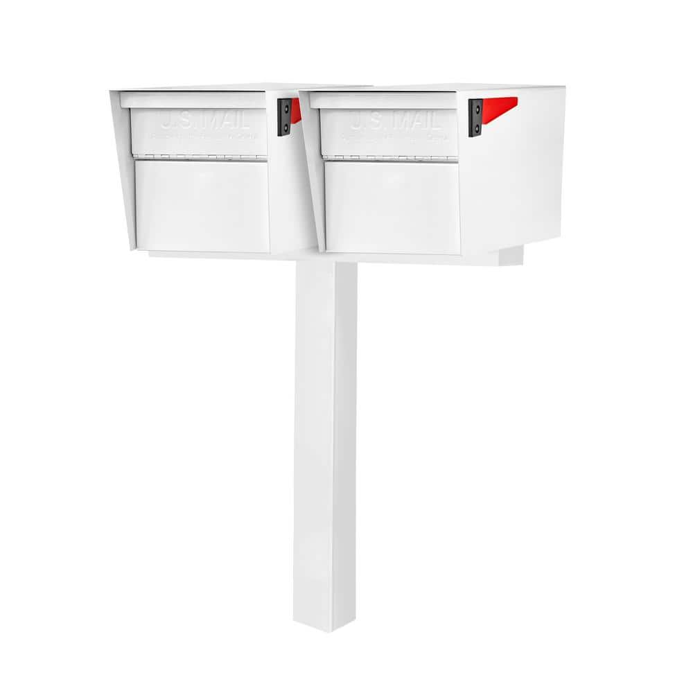 Mail Boss Mail Manager Street Safe X2 Rear Locking Mailbox Combo Kit ...