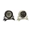 Litton Lane Black Metal Vintage Analog Tabletop Clock (Set of 2) 52565 ...