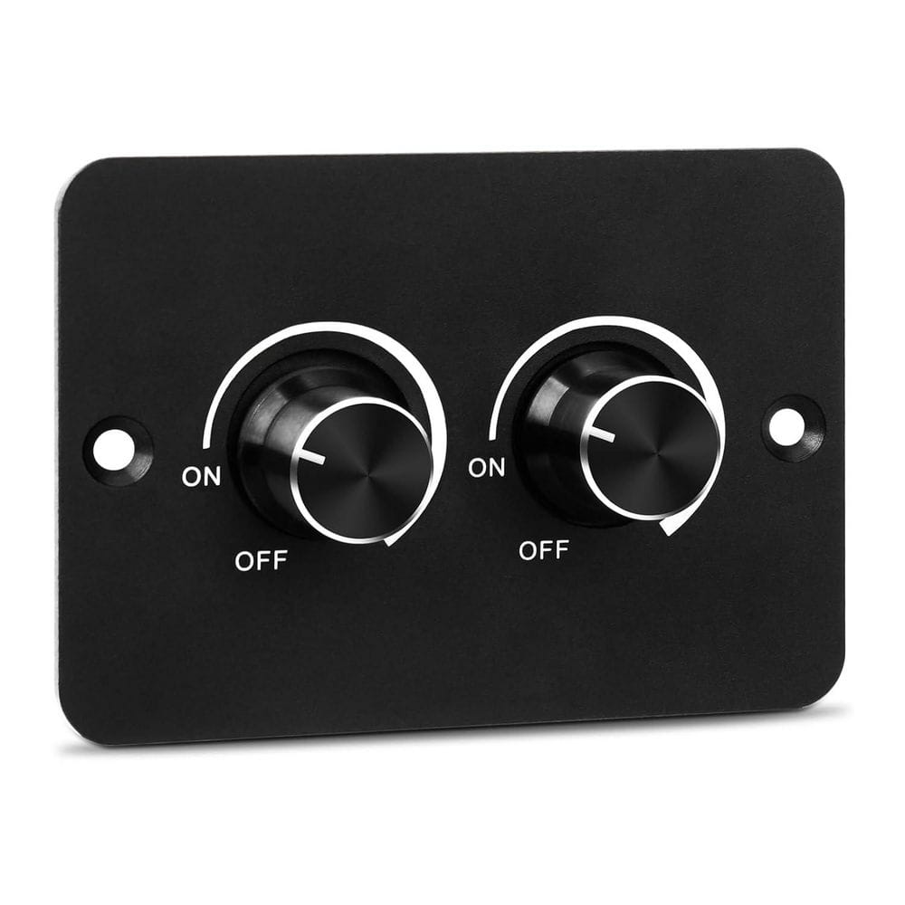 Vrbgify 12-Volt LED Dimmer Switch 2-Gang PWM Metal Flicker Free ...