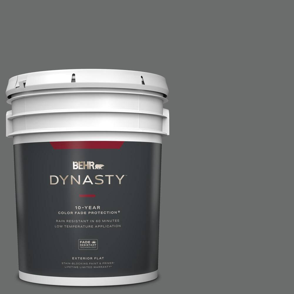 BEHR DYNASTY 5 Gal 770F 5 Dark Ash Flat Exterior Stain Blocking Paint