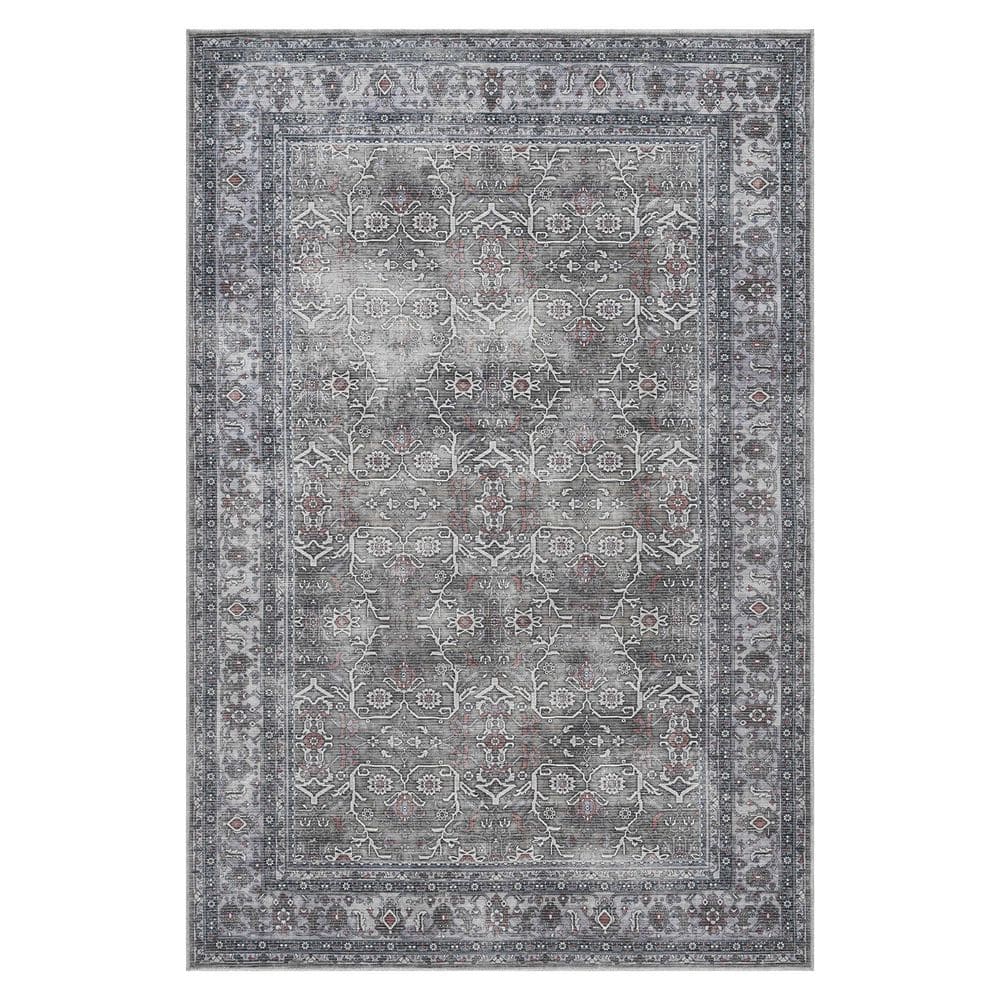 Amer Rugs Alaska Green/Gray 5 ft. x 8 ft. Medallion Area Rug ALA65376 ...
