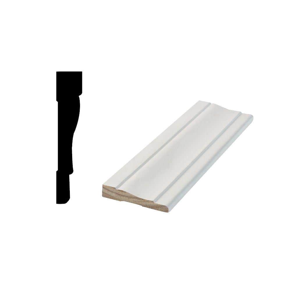 Woodgrain Millwork WM 444 11/16 in. x 3-1/2 in. Prime Finger-Jointed ...