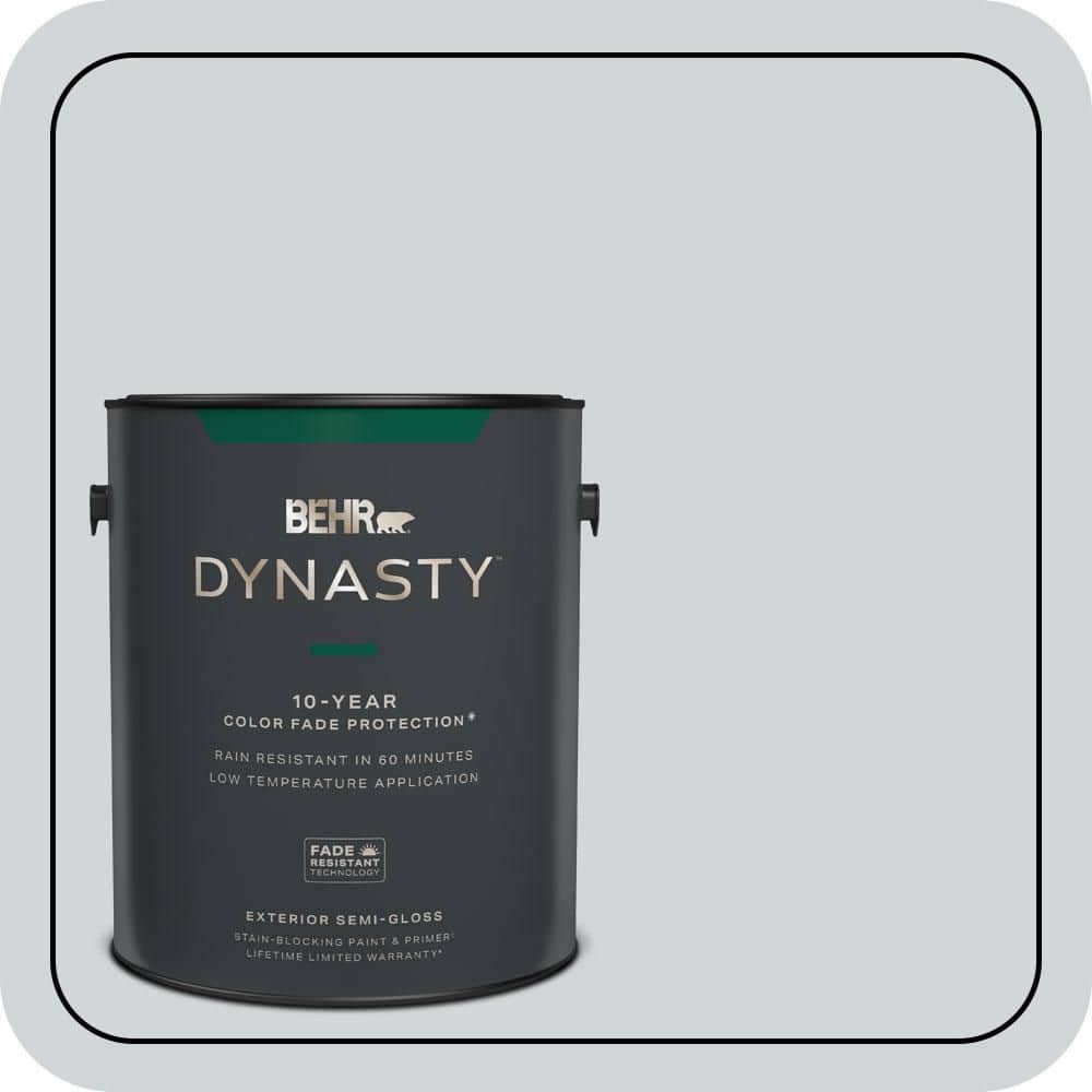 BEHR DYNASTY 1 gal. #750E-2 Twilight Gray Semi-Gloss Exterior Stain ...