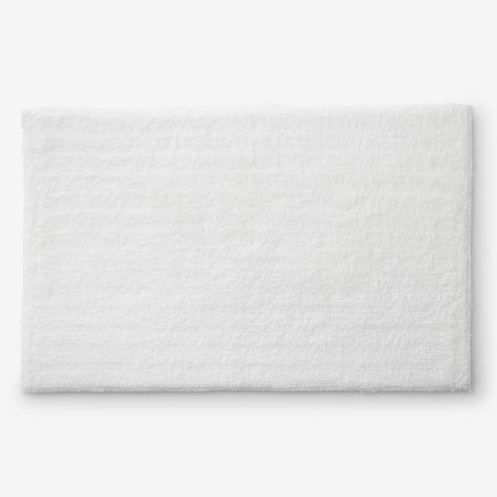 The Company Store Company Cotton Plush Spa Solid 21 in. x 34 in. White ...
