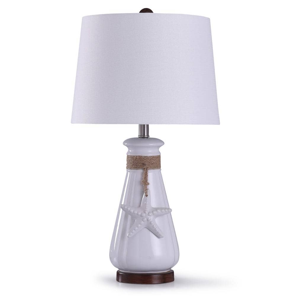 StyleCraft Serenity 26 in. White Table Lamp L29939DS - The Home Depot