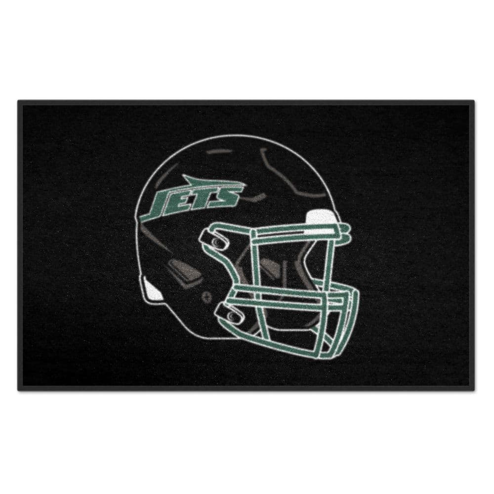 FANMATS New York Jets Black 2 ft. x 3 ft. Starter Mat Area Rug 38105 ...