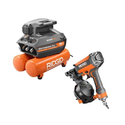 RIDGID 4.5 Gal. Portable Electric Quiet Air Compressor OF45200SS