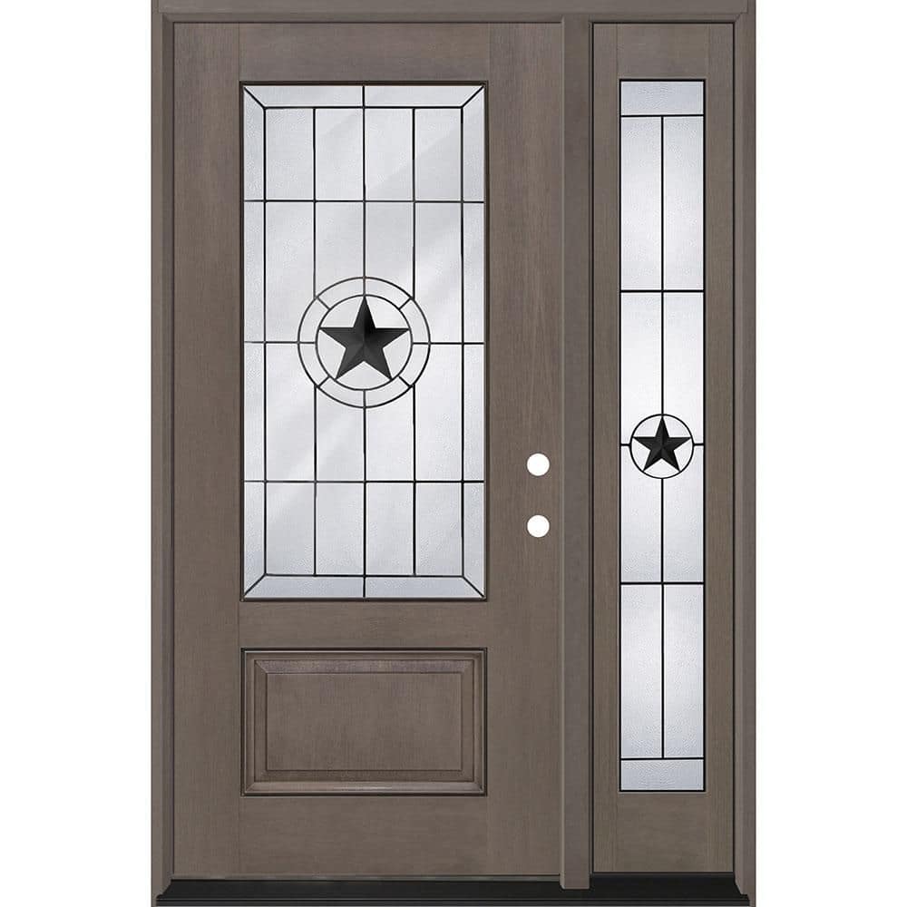 Steves & Sons Regency 53 in. x 80 in. 3/4L Alamo Glass LHIS Ashwd Stain ...