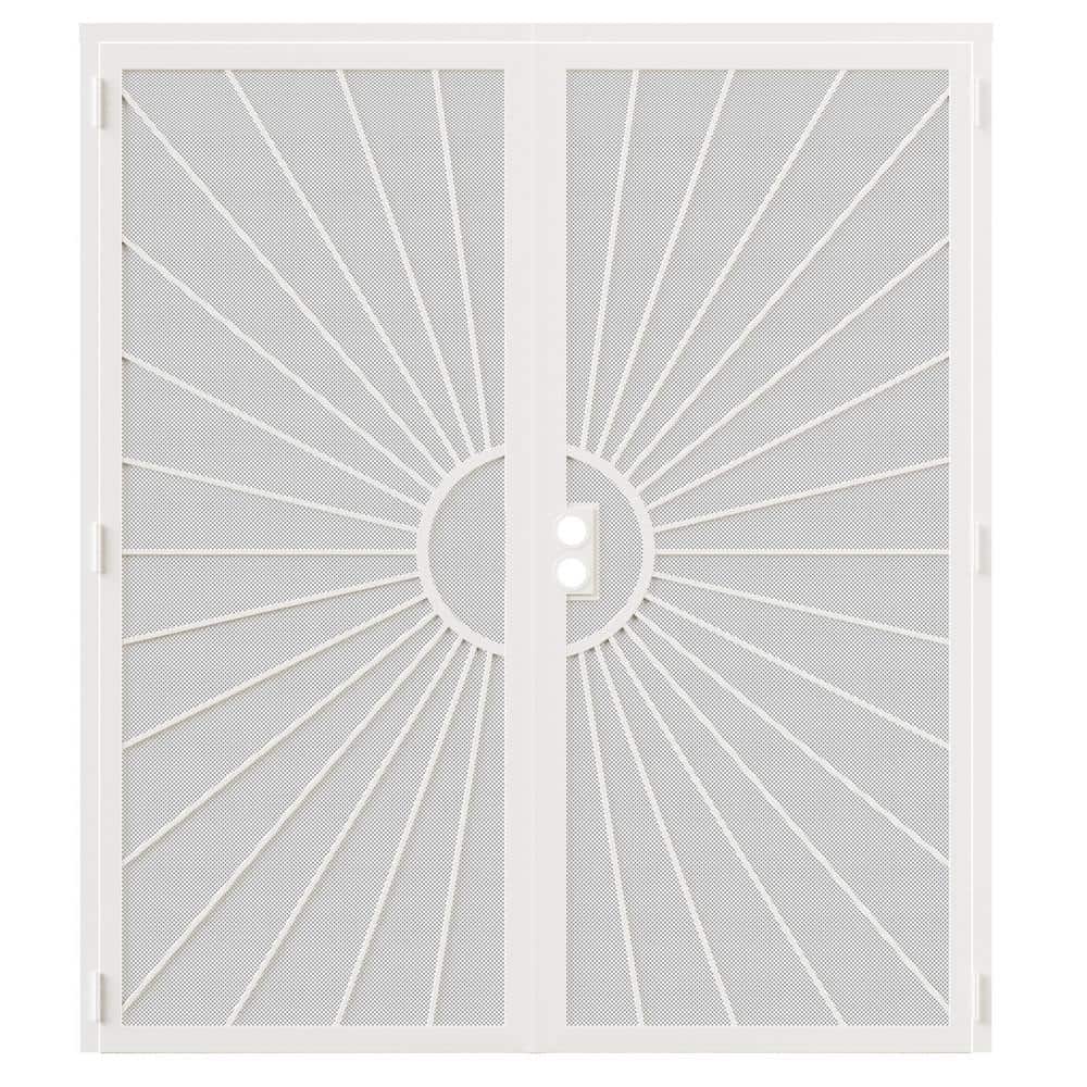 EH PUERTA 72 in. x 80 in. Universal/Reversible Hinging White Surface ...