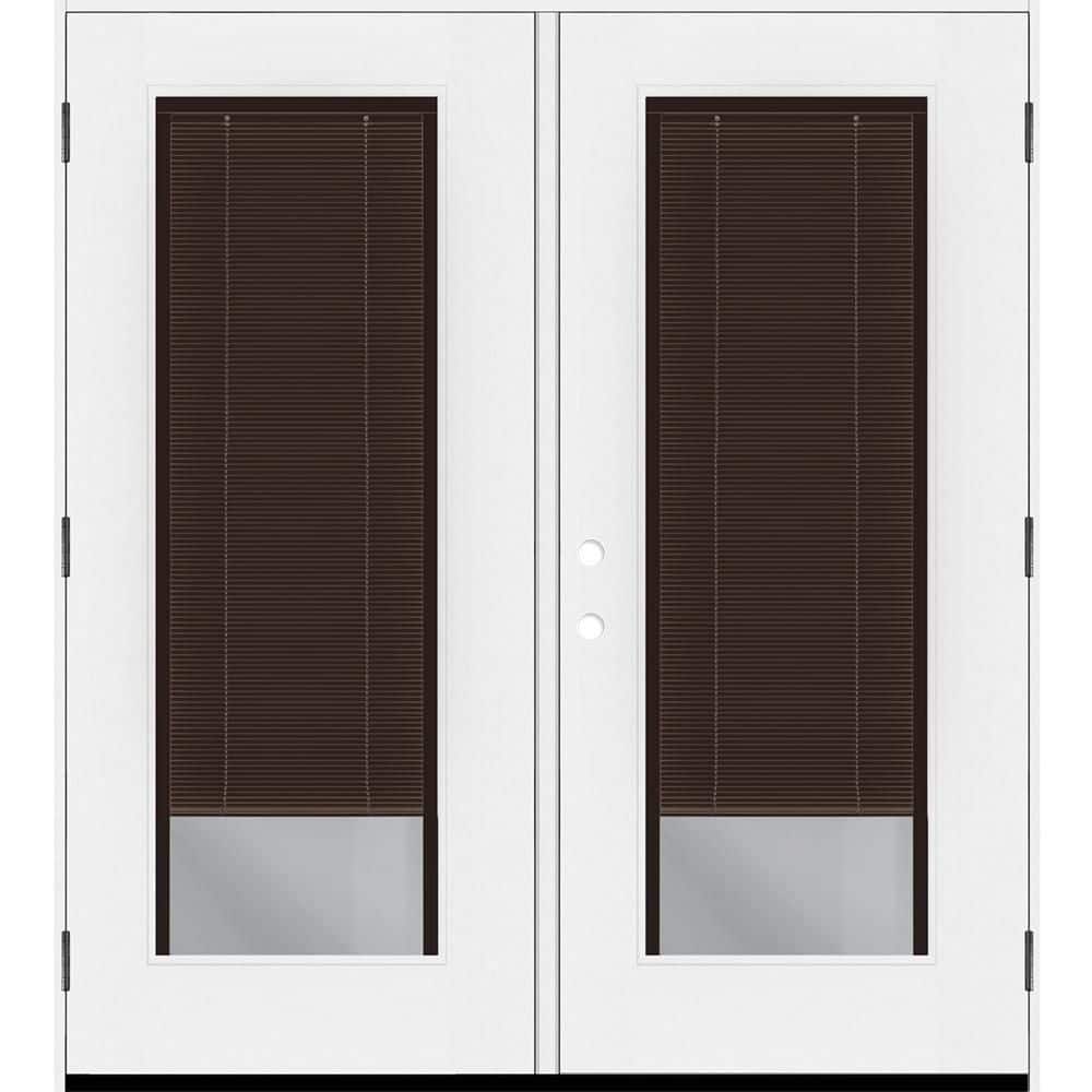 Steves & Sons Legacy 60 in. x 80 in. Full Lite Clear Glass Mocha ...