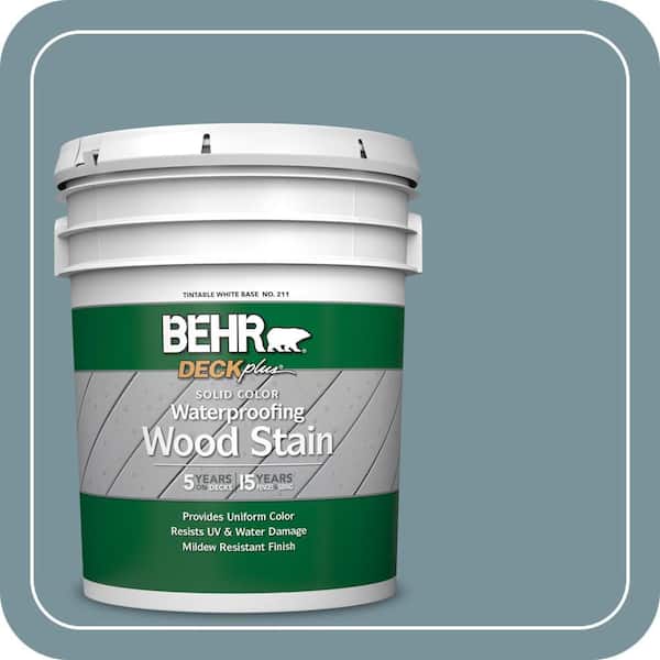 BEHR DECKplus 5 gal. #SC-213 Nordic Blue Solid Color Waterproofing ...