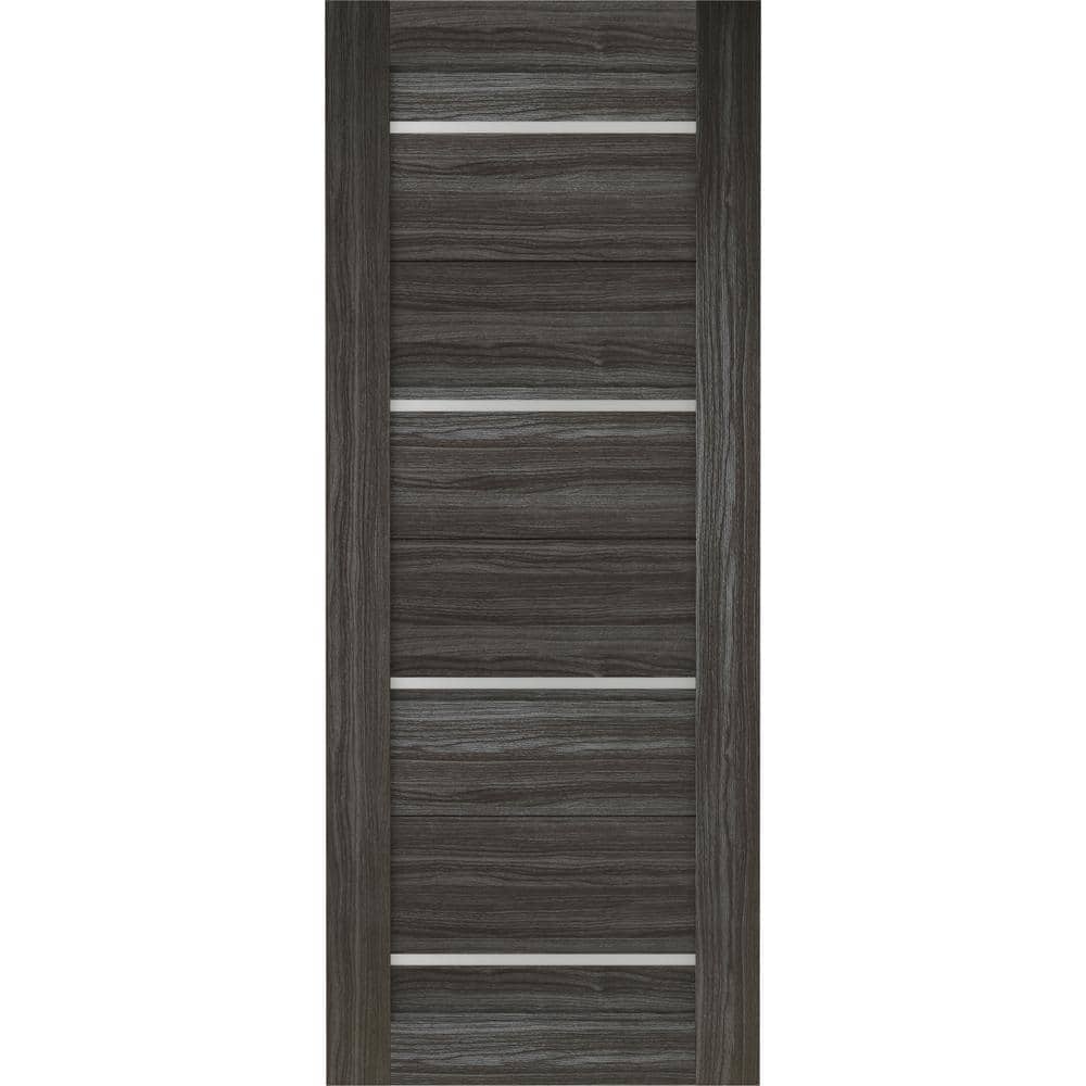 Belldinni 18 in. x 80 in. Nika Gray Oak Finished with Frosted Glass ...