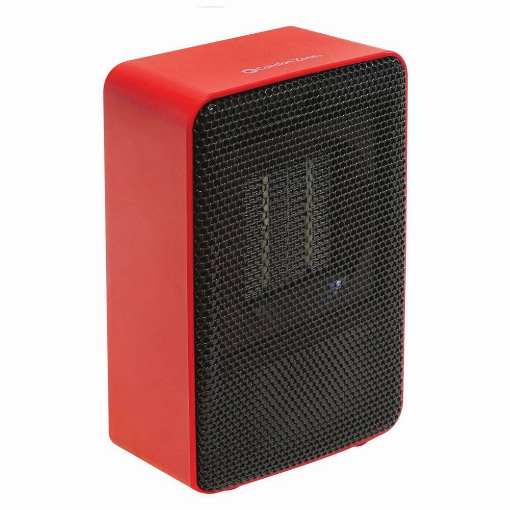 Comfort Zone 200-Watt Personal Desktop Ceramic Heater in Red CZ410RD ...
