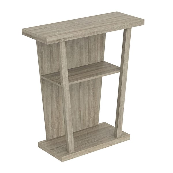 Safdie & Co. 2-Shelf Console 31 L MDF Dark Taupe Table 81093.Z.05