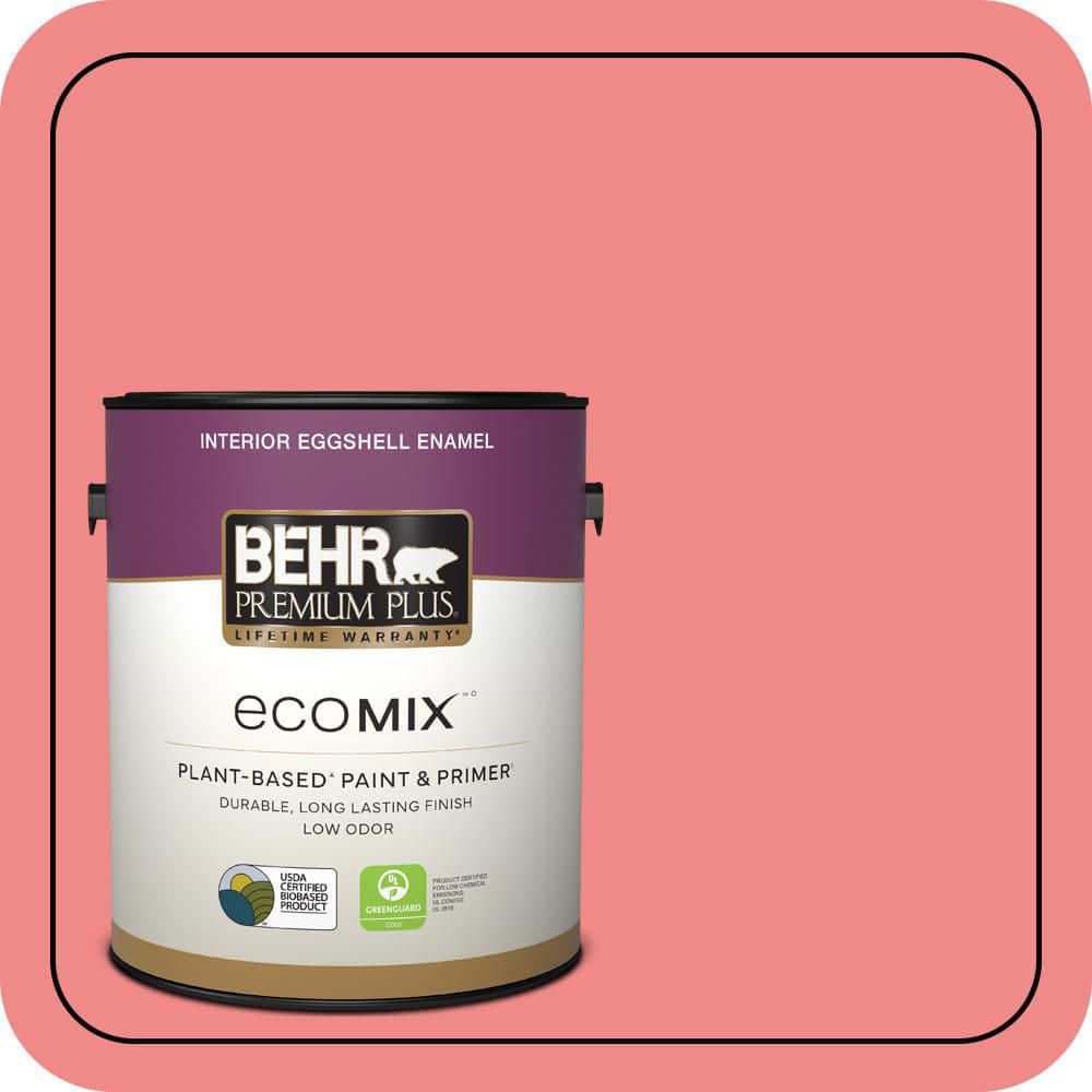 BEHR PREMIUM PLUS 1 gal. #150B-5 Cheery Eggshell Enamel EcoMix Plant ...