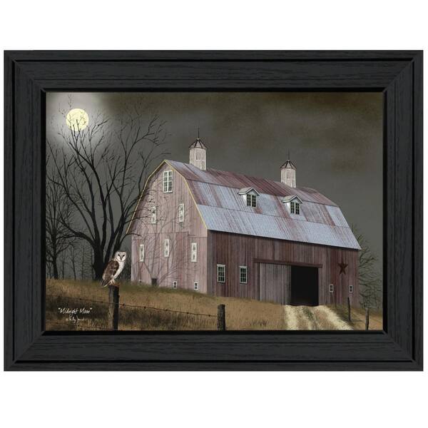 HomeRoots Charlie Midnight Moon 1-Piece Framed Wall Art 15 in. x 19 in ...