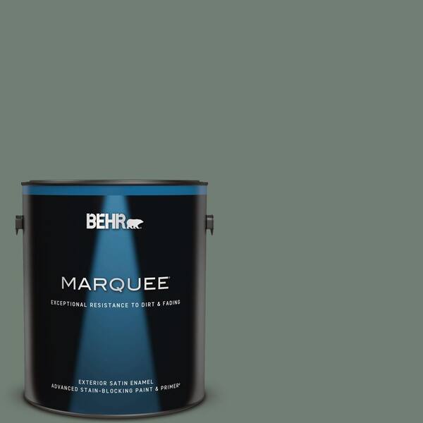 BEHR MARQUEE 1 gal. #N420-5 Boreal Satin Enamel Exterior Paint & Primer ...
